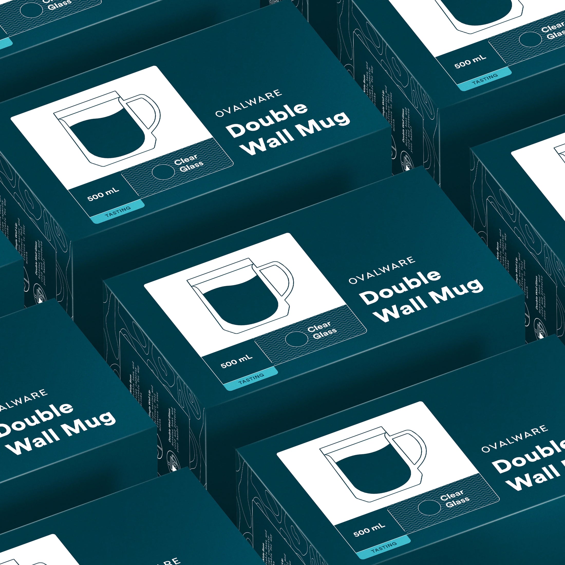 Double Wall Coffee Mug - 500ml/17oz (Set of 2)